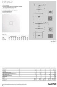 Kaldewei CONOFLAT - vanička 100x110 cm s povrchovou úpravou Perl-effekt, AntiSlip, alpská bílá matná 854-1