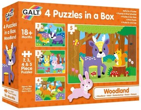 Galt 4 Puzzle v krabici - V lese 18 m+