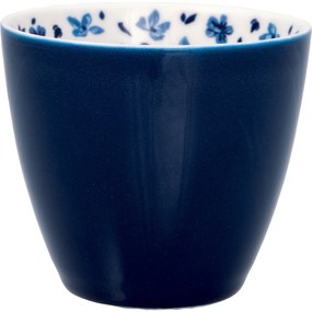 GREEN GATE Latte cup Blue Dahla Inside 300 ml, modrá barva, porcelán 300ml