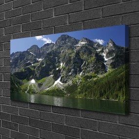 Obraz na plátně Hory Jezero Les Krajina 140x70 cm