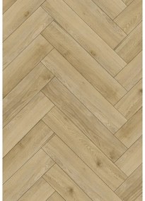 Mexen Charter Oak vinylové panely rybí kost 635 x 127 mm SPC 6,5 mm, podložka 1,5 mm, 4 V-drážka, Dub