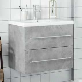 Petromila Koupelnová skříňka se zápustným umyvadlem betonově šedá