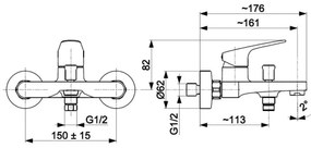KFA Armatura 5554-010-81 - Vanová baterie OTAVA matná černá