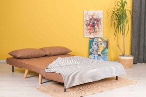 Designová rozkládací pohovka Felicitas 120 cm hnědá