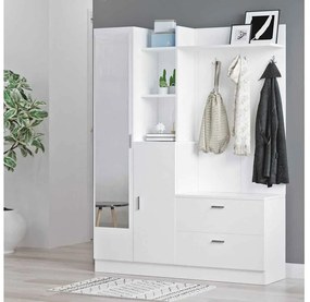 Designová předsíňová stěna Kailano bílá