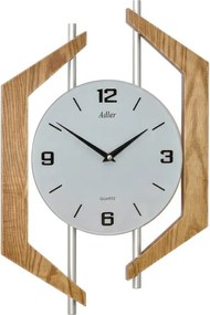 Adler 21183-OAK - moderní hodiny ze dřeva a kovu