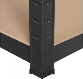 Fistar Regál 240x120x40 cm lakovaný 6-policový, nosnost 720 kg - ČERNÝ