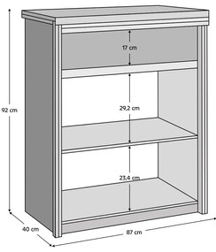 Kondela Komoda 2D1S, dub sonoma, NORTY TYP 9