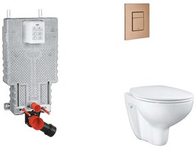 Grohe Uniset - Set předstěnové instalace, klozetu, sedátka SoftClose a tlačítka Skate Cosmopolitan, kartáčovaný Warm Sunset SANI15BB4103