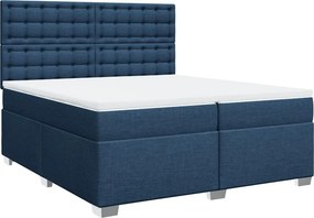 Box spring postel s matrací modrá 200x200 cm textil 3292915