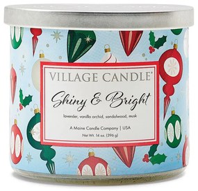 Village Candle Vonná svíčka Shiny & Bright - Levandule, Vanilka & Santalové dřevo, 396 g