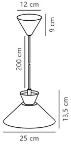 Nordlux - Lustr na lanku DIAL 1xE27/40W/230V šedá