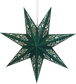Vánoční papírová hvězda sedmicípá STARLET DELUXE 45 cm, zelená