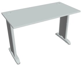 Stůl pracovní rovný 120 cm hl. 60 cm - Hobis Flex FE 1200 Dekor stolové desky: šedá, Barva nohou: Stříbrná