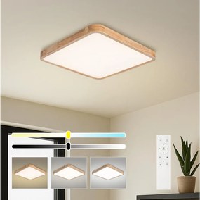 BRILAGI - LED Stmív. svítidlo WOODLINE SQUARE LED/80W/230V dub 60x60 cm + DO