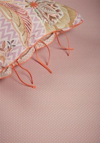 Pip Studio perkálové prostěradlo Cross Stitch, korálové (Kvalitní perkálové prostěradlo od Pip Studia)