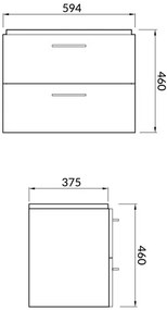 Cersanit - SET B280 LARA MILLE SLIM 60 (SKŘÍŇKA + UMYVADLO), Ořech, S801-319-DSM