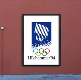 Retro plakát Zimní olympijské hry Lillehammer