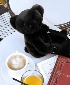 DOUDOU ET COMPAGNIE Plyšová taška přes rameno Medvídek černá 30 cm / o