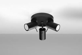 Stropní bodové svítidlo SOLLUX Ring 3p GU10 3x40W bez zdroje SL.1016 černá