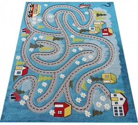 Smyslový dětský koberec modrý Šířka: 100 cm | Délka: 150 cm