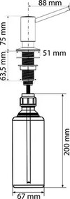 Franke Simple - Dávkovač saponátu 500 ml chrom