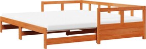 Válenda s přistýlkou a matracemi voskově hnědá 80x200 cm 3321040