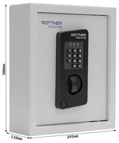 Rottner Keytronic 20 sejf na klíče šedý