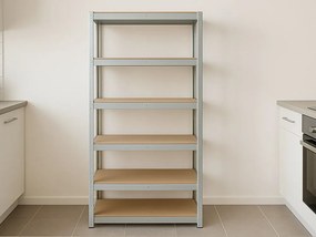Regál 220x120x40 cm zinkovaný 6-policový, nosnost 1050 kg