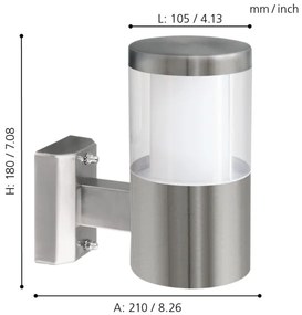 Eglo 94277 - LED venkovní osvětlení BASALGO 1 1xLED/3,7W/230V IP44