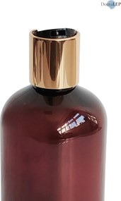 Dávkovač na mýdlo 300 ml hnědý s černo-zlatým DISC TOP BELA