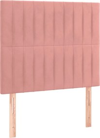 Box spring postel s matrací růžová 120 x 200 cm samet 3137958