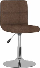 Otočné jídelní židle 2 ks hnědé textil 334212