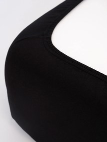 MK Lůžkoviny Jersey prostěradlo Classic 180 × 200 cm - černá