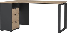 FALCO Psací stůl rohový Sigal 600/03 šedá/jackson hickory