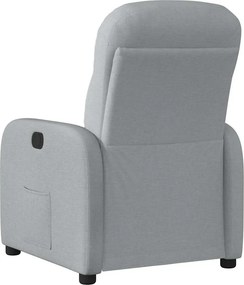 Elektrické polohovací křeslo světle šedé textil 3302952