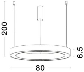 LED lustr Sting 80 černé