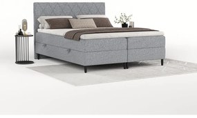 Šedá boxspring postel s úložným prostorem 140x200 cm Gwen – Maison de Rêve