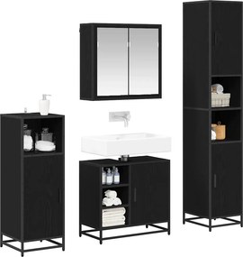 Sada koupelnového nábytku 4 ks Černý dub 65 x 33 x 60 cm 3402476