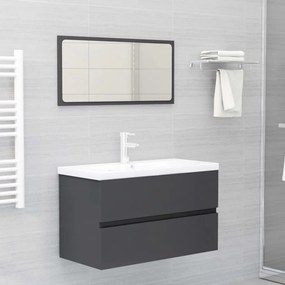 vidaXL Set koupelnového nábytku dřevotříska [3071600] Barva: Betonová šedá