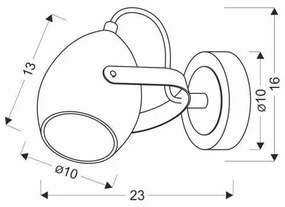 Bodové svítidlo ANICA 1xE14/40W/230V černá/měděná