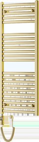 Mexen Helios, elektrické topné těleso 1200 x 500 mm, 600 W, zlatá lesklá, W103-1200-500-2600-50