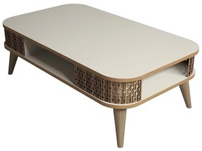 Designový konferenční stolek Baina 105 cm krémový