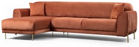 Designová sedačka Haylia 287 cm skořicová - levá
