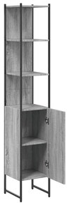 Koupelnová skříňka šedá sonoma 33x33x185,5 cm kompozitní dřevo - Default Title