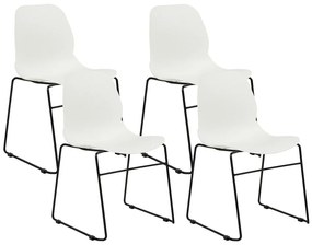 Set 4 ks jídelních židlí Panza (bílá). 1081879