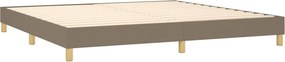 Box spring postel s matrací a LED taupe 200x200 cm textil 3133665