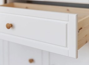 Bílý nábytek Komoda Marone Elite 3.3, dekor bílá-dřevo, masiv, borovice