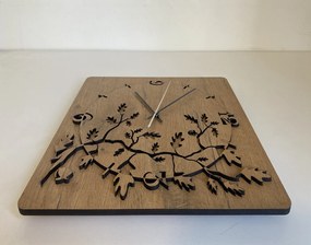 Li-Go "Dub" Dřevěné hodiny 40x40cm provedení povrchu: bříza