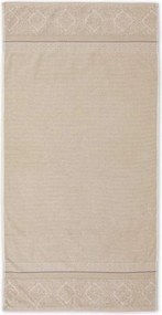 Pip Studio ručníky z bavlněného froté Soft Zellige, khaki (Luxusní ručníky z bavlněného froté v designu Soft Zellige v barvě khaki)